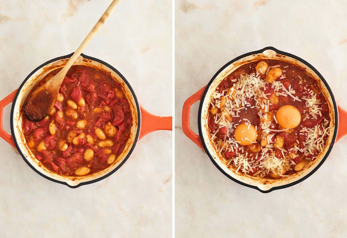 Tomatada com Feijão Branco e Ovo Escalfado – Receita Fácil - Cozinhar e ...
